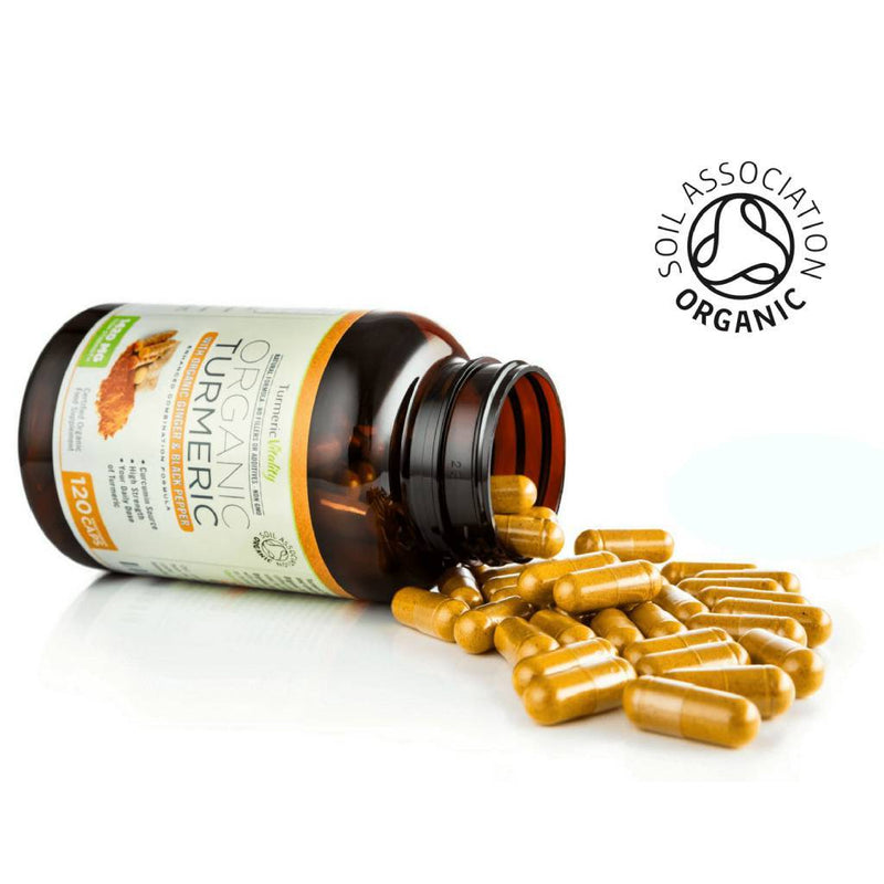 Organic Turmeric Capsules | Turmeric Capsules with Black Pepper ...